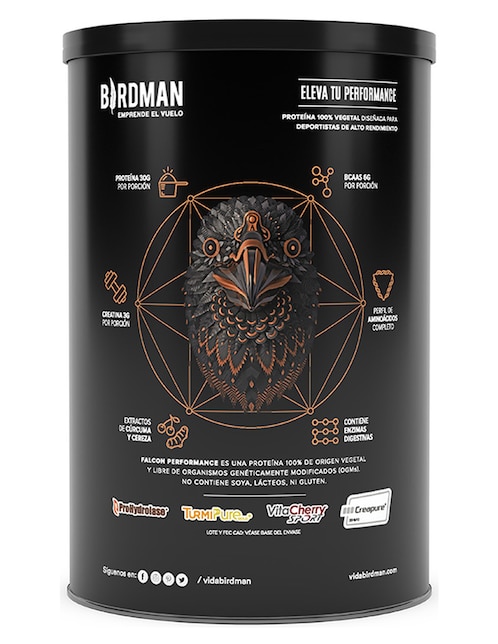 Proteína Vegetal Premium Falcon Performance con creatina y bcaas sabor ...