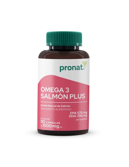 Omega 3 Salmón Plus Pronat con omega 3, aceite de salmón, dha y epa 1