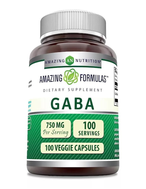 Gaba Amazing Nutrition sabor natural de 100 cápsulas 1