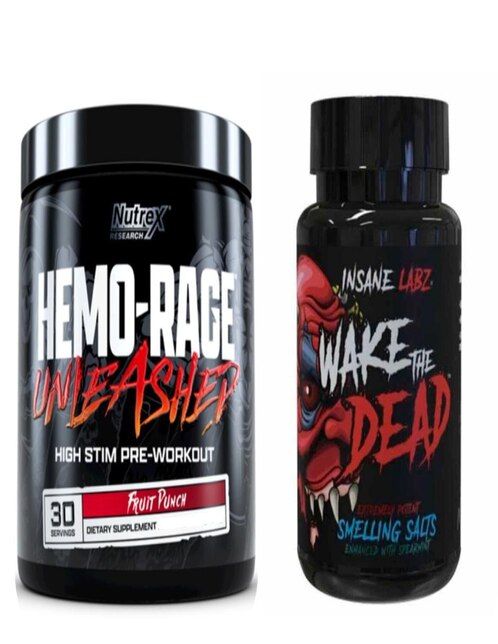 HEMO-RAGE UNLEASHED 30 serv + Insane Labz Wake The Dead Insane Labz con ...