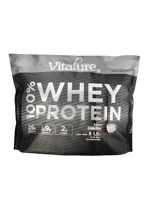 Proteína Whey Vitapure sabor capuccino de 2.2 kg 1