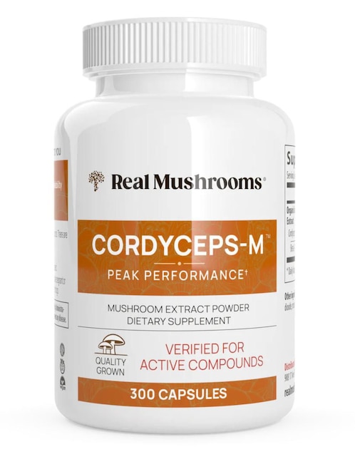 Peak Performance Real Mushrooms con cordyceps sabor natural de 300 ...