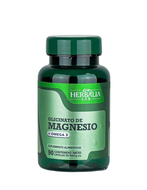 Glicinato de Magnesio + Omega 3 Vitamina Herbalia Lab cápsulas 1