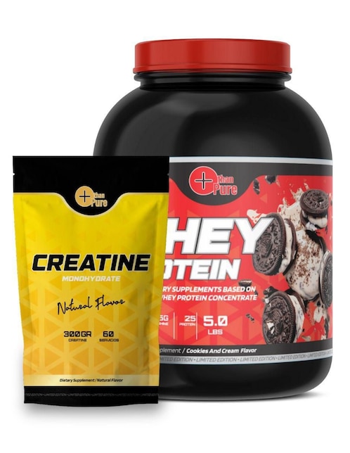 Kit de suplementos alimenticios Whey Protein + Creatina Monohidratada ...
